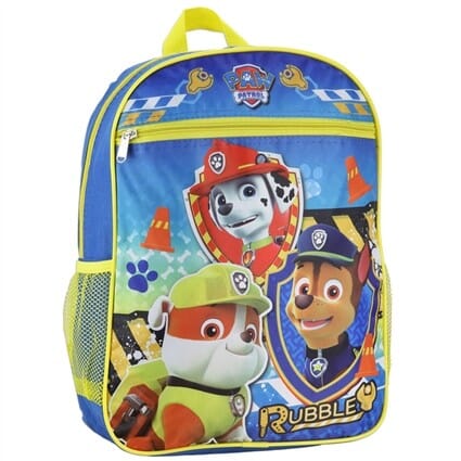 Nick Jr Paw Patrol Rubble With Chase And Marshall Boys Backpack