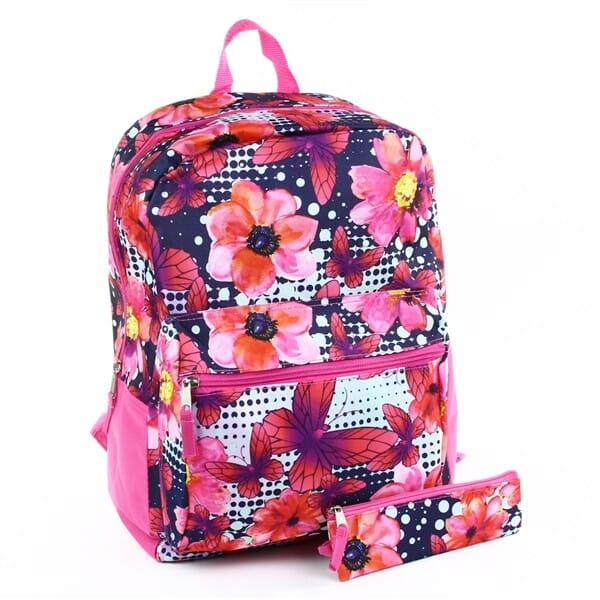 Confetti Purple Flower Floral Girls Backpack